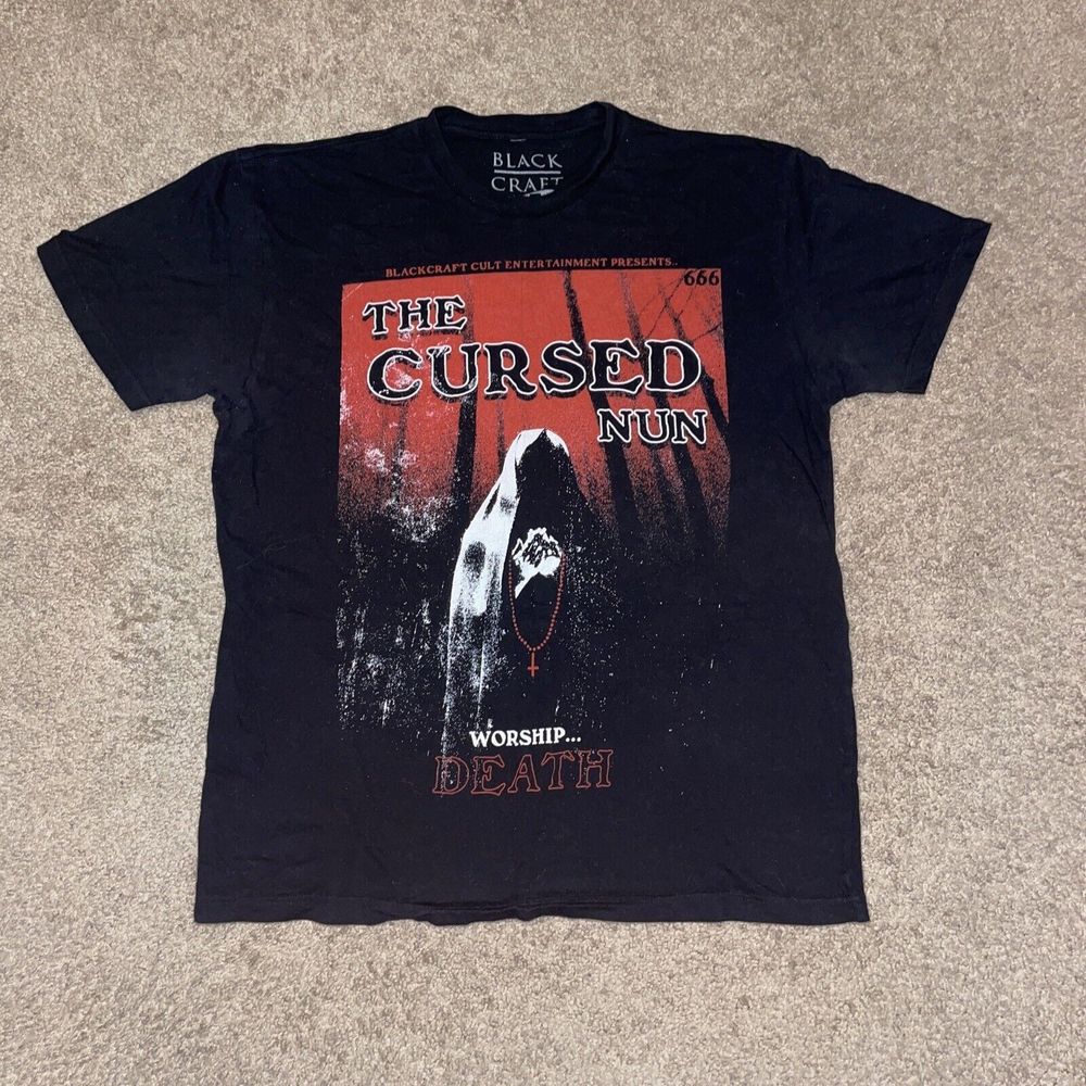 Black Craft The Cursed Nun Cult Goth Black Tee Shirt … - Gem